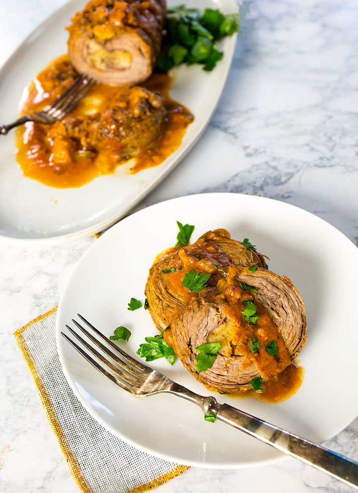 Beef Braciole (Stuffed Flank Steak) + VIDEO | Its Yummi