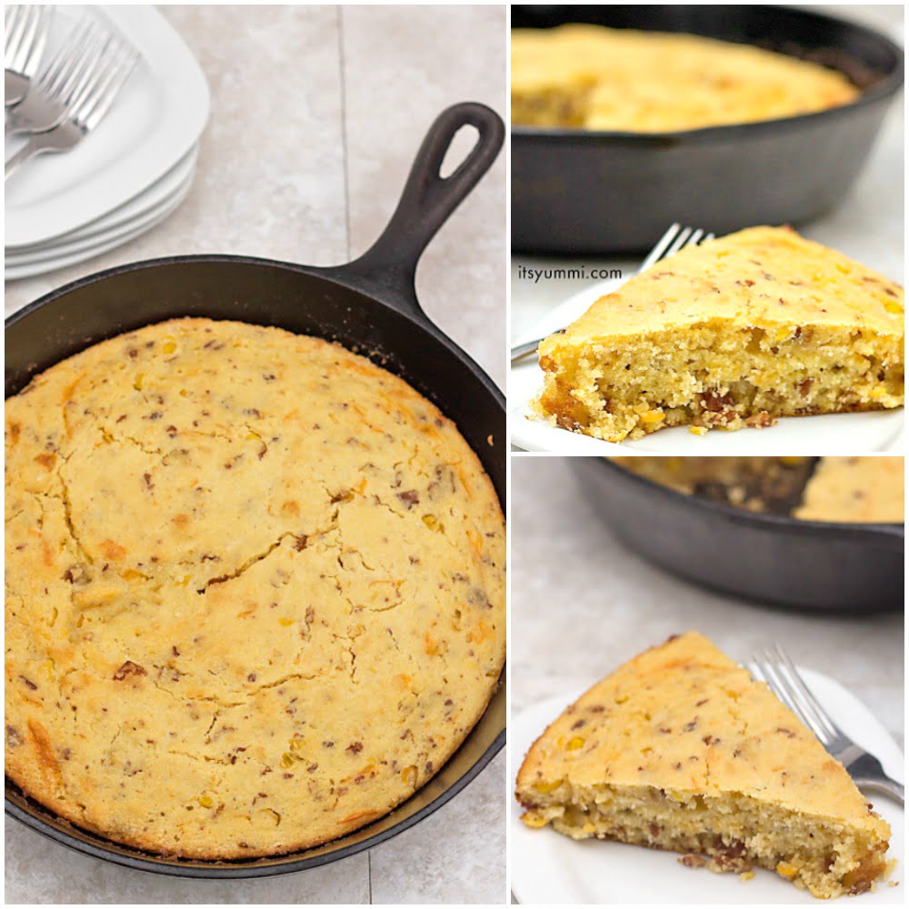 Bacon Cheddar Cornbread Recipe | Its Yummi Bacon Cheddar Cornbread Recipe | Its Yummi